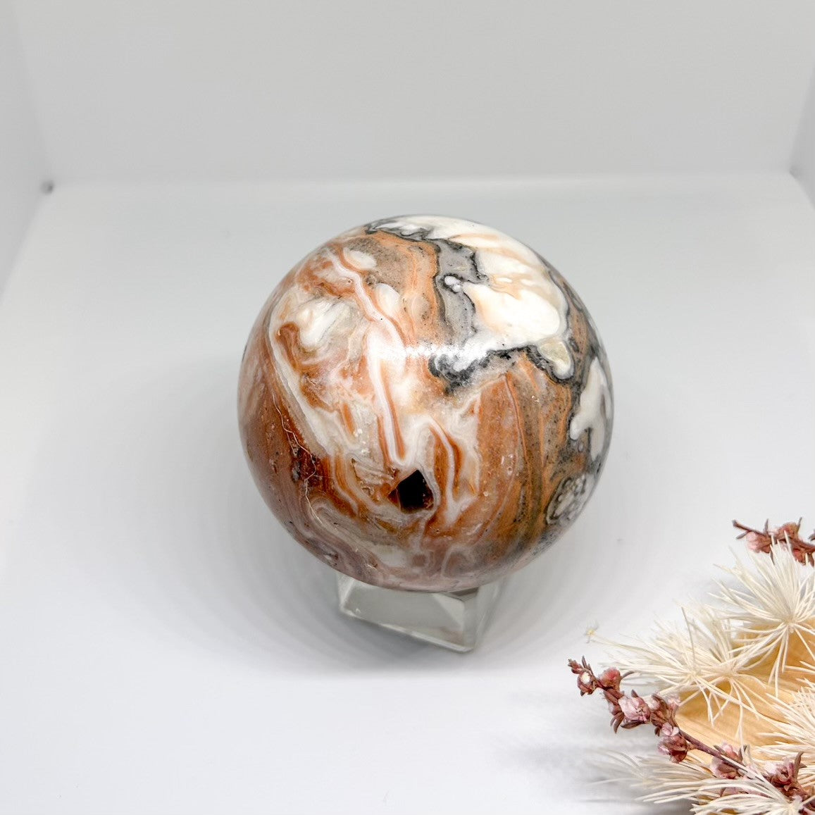 Amber Agate Sphere – Grace & Rose Crystals